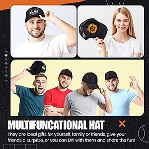 10 Pcs Sublimation Blank Trucker Hats Bulk Mesh Baseball Cap Polyester Mesh Trucker Hat for Men and Women (Black)