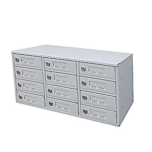 FixtureDisplays® Cellphone Locker Charging Station Mini Storage Cabinet Homework School Slot 15258-WHITE-RIVET-NPF