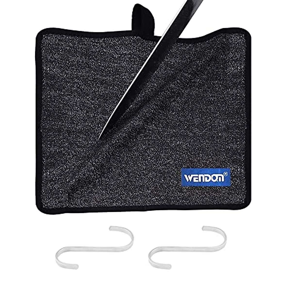 WENDOM Cut Resistant Oyster Shucking Cloth use with Oyster Knife Shucker Opener or Kicthen knives Permium Level 5 Protection Food Grade with 2pcs Hanging Hooks