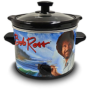 Uncanny Brands Bob Ross 2 Quart Slow Cooker- Happy Little Tree Appliance