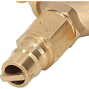 1/2 Inch Natural Gas Y Splitter, Durable Brass 2 Way Quick Connect Adapter for Natural Gas, for Weber Natural Gas Grills, Patio Heater, Pizza Oven