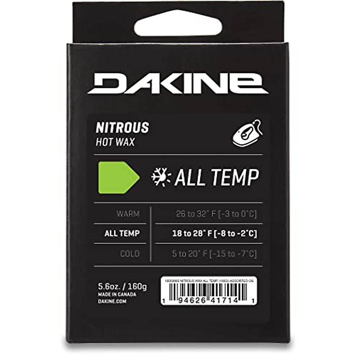 Dakine Nitrous Wax - 5.6oz Assorted - All Temp (PFC-Free) - One Size