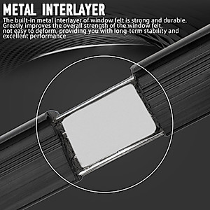 WEILEITE Front Door Window Channel Felt Trim Seal Weather Stripping Kit Compatible with GMC C1500 C2500 C3500 K1500 K2500 K3500 Suburban Jimmy Chevy C10 C20 C30 K5 K10 K20 K30 Blazer Suburban Truck