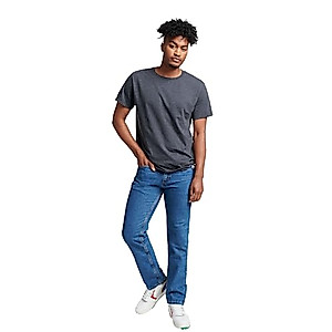 Russell Athletic Mens Cotton Performance Short Sleeve T-Shirt T Shirt, Black Heather, X-Large US