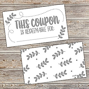 50 Coupon Cards - Coupons for Mom, Wife, Husband, Business - Vouchers