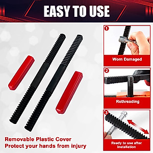 wesleydrill 49PCS Thread Chaser Set, Metric and SAE Thread Restorer Tool with Thread Pitch Gauge, Including 22 Taps, 24 Dies, 3 Thread Files, UNF & UNC Size