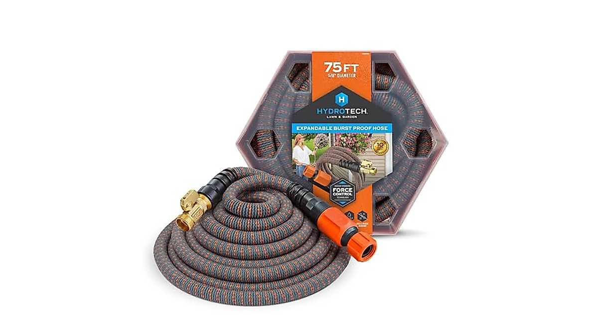 HydroTech 75 ft Expandable Garden Hose - Durable & Burst Proof
