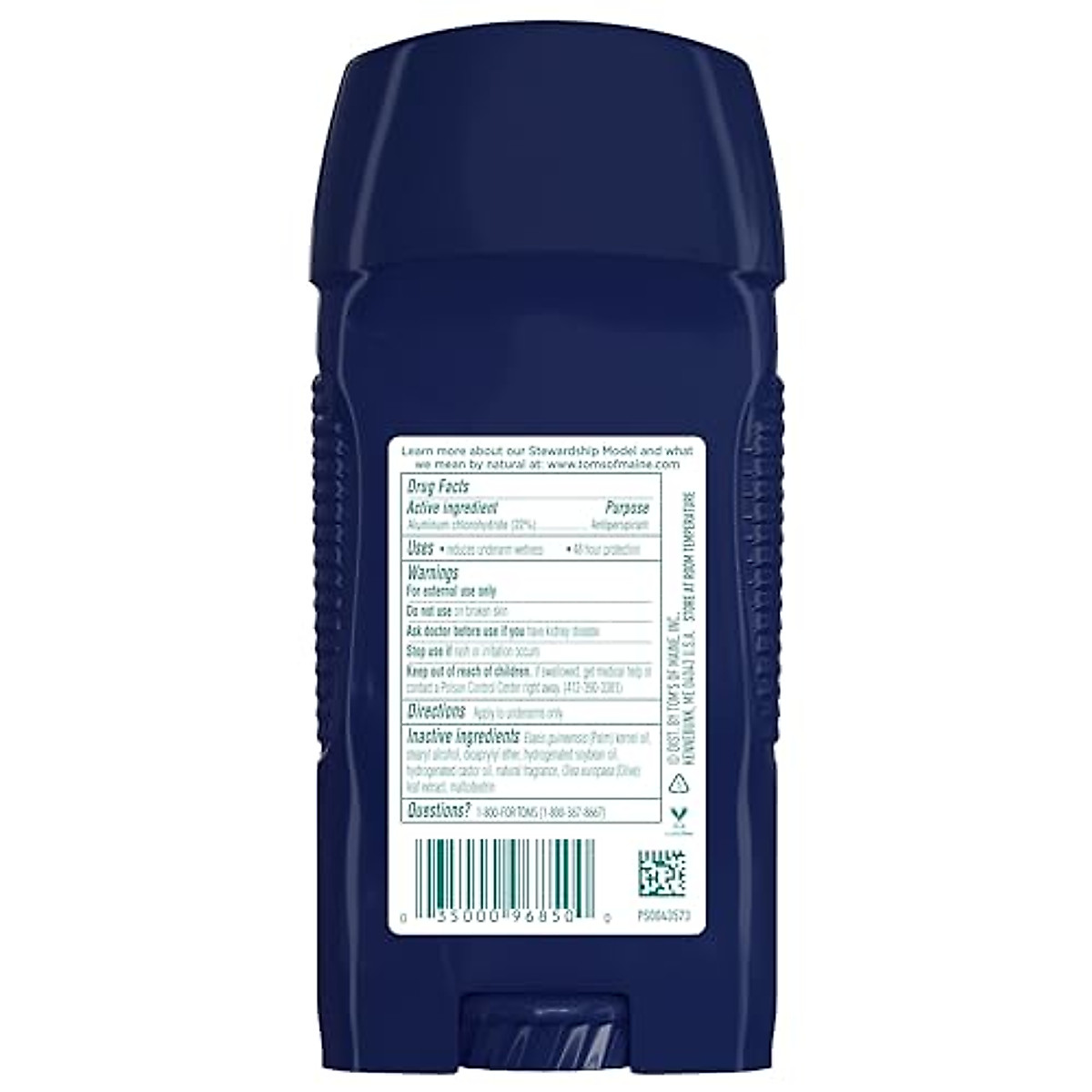 Tom's of Maine Antiperspirant Deodorant for Men, Mountain Spring, 2.8 oz. 3-Pack