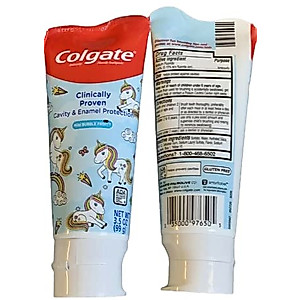 Colgate Kids 3.5 oz 3-Pack Unicorns Mild Bubble Fruit Flavor Toothpaste Fluoride Cavity & Enamel Protection…