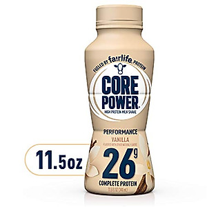 Core Power Protein Shakes (26g), Vanilla, No Artificial Sweeteners, Ready To Drink for Workout Recovery, 11.5 Fl Oz (Pack of 12), Packaging May vary