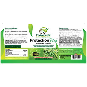 Eco-Safe Plant Protection, Broad Spectrum Insecticide, Fungicide, Miticide; Kill and Repel Mites, Whitefly, Aphids, Thrips, More; EPM Protection Plus 32 concentrated ounces