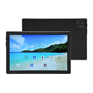 DAUERHAFT Gaming Tablet, 8GB RAM 256GB ROM Dual Camera 10.1in FHD HD Tablet Aluminum Alloy with Keyboard for Family (US Plug)