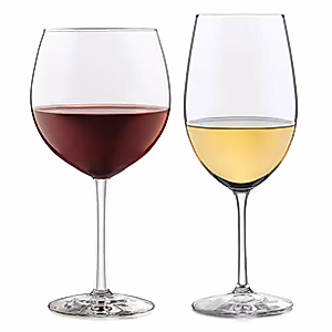 Libbey Vineyard Reserve 12-Piece Wine Glass Party Set for Chardonnay and Merlot/Bordeaux
