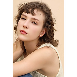 S.Leaf Cat Earrings Sterling Silver Earrings Cat Moon Earrings Cat Stuff for Cat Lovers Cat Lovers Cat Jewelry for Women Cat People Gifts for Women (silver and gold)