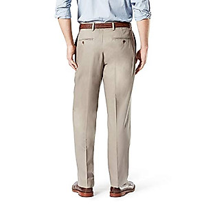 Dockers Men's Classic Fit Signature Khaki Lux Cotton Stretch Pants (Regular and Big & Tall), Timberwolf, 54W x 30L