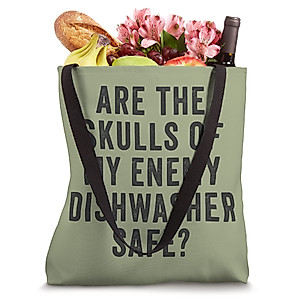 Are the Skulls of My Enemy Dishwasher Safe Viking Drinking Tote Bag