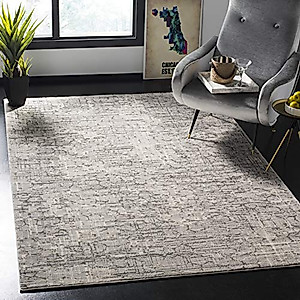SAFAVIEH Meadow Collection 9' x 12' Grey MDW171F Modern Abstract Area Rug