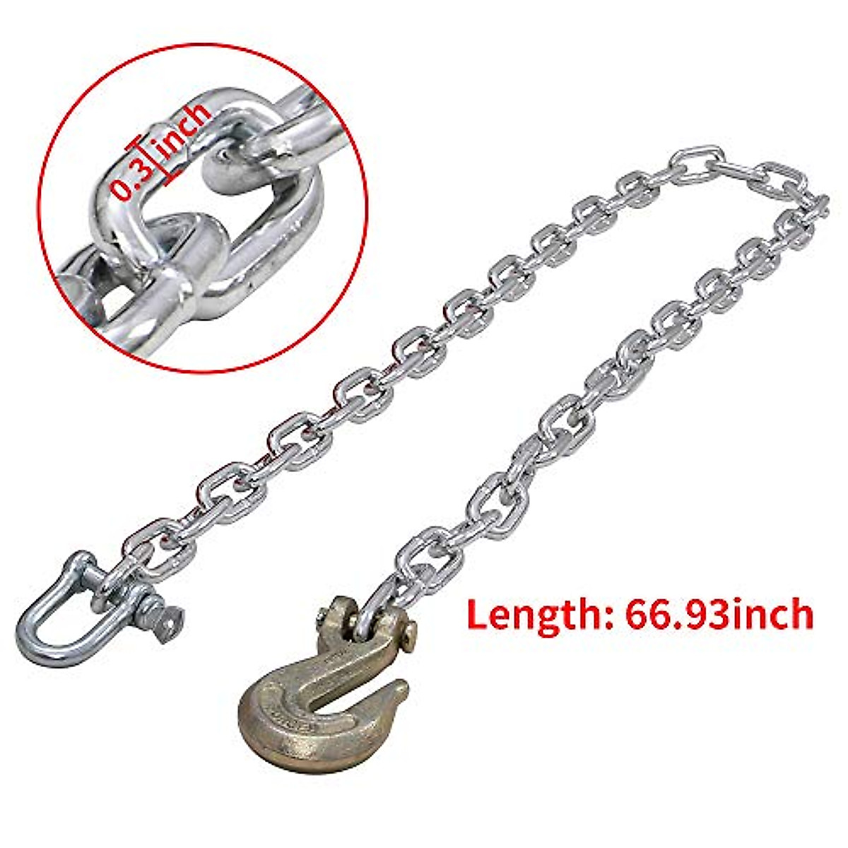 ELITEWILL 2" Forklift Trailer Hitch Receiver Attachment Pallet Forks Towing Adapter with Chain