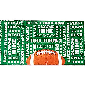 Football Plastic Tablecloth for Game Day Party (Green, 3 Pack)
