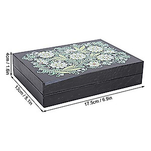 GLOGLOW Painting Box, DIY Painting Jewelry Box Embroidery 5D Special‑Shaped Creative Earring Storage Container Jewelry Box Storage Organizer