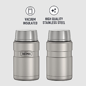 THERMOS Stainless King Vacuum-Insulated Food Jar, 24 Ounce, Matte Steel