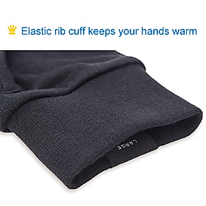 Browint Silk Glove Liners for Cold Weather Black Unisex Thermal Silk Gloves S M L XL XXL
