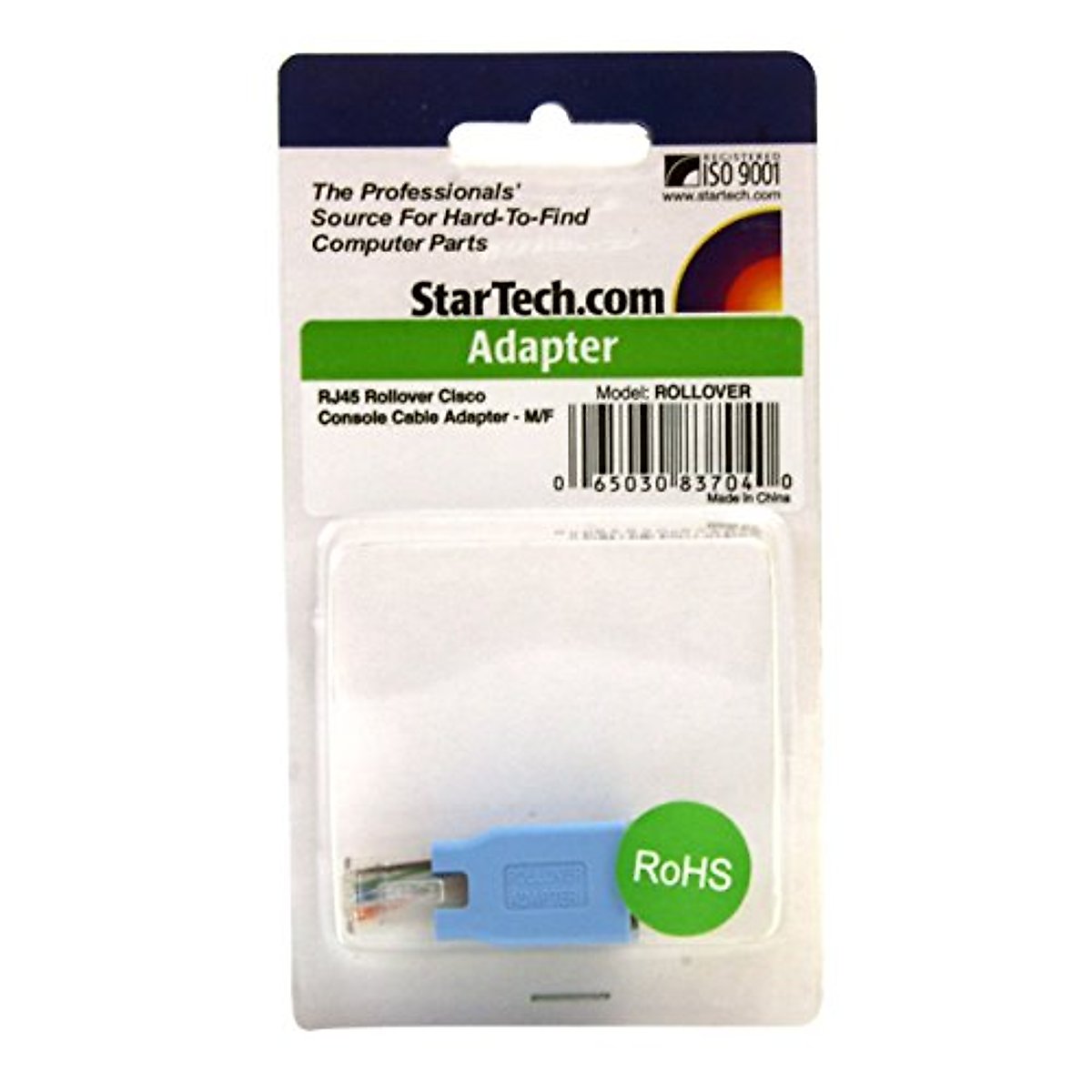 StarTech.com Cisco Console Rollover Adapter for RJ45 Ethernet Cable - Network adapter cable - RJ-45 (M) to RJ-45 (F) - blue - ROLLOVER