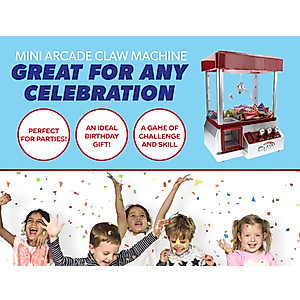 Etna Electronic Arcade Claw Machine - Toy Grabber Machine with Flashing LED Lights and Sound