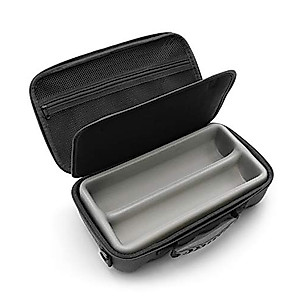 CASEMATIX Wireless Microphone Case Compatible with Two Wireless Mic System Microphones Up To 10.5" by Sennheiser, Shure and More - Sleek Mic Case For Travel with Lid Storage for Singing or Karaoke