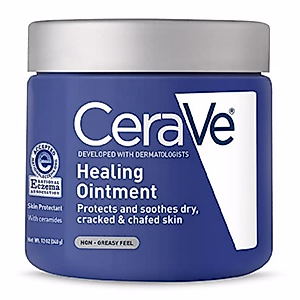 CeraVe Healing Ointment Bundle - Conatins 12 oz Tub and 1.89 oz Travel Size Tube - Protects and Soothes Dry, Cracked, and Chafed Skin