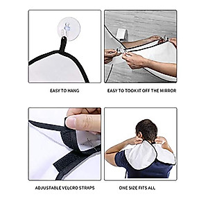 Beard Apron, Beard Bib Beard Trimming Catcher Bib Beard Hair Catcher for Men Shaving Beard Bib Hair Catcher Beard Hair Catcher for Sink Non-Stick Beard Cape,Grooming Gifts for Men-White
