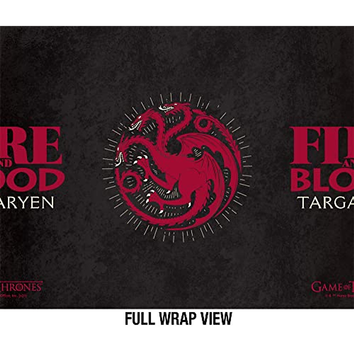 Game of Thrones OFFICIAL Targaryen Sigil 24 oz Insulated Canteen Water Bottle, Leak Resistant, Vacuum Insulated Stainless Steel with Loop Cap, Black