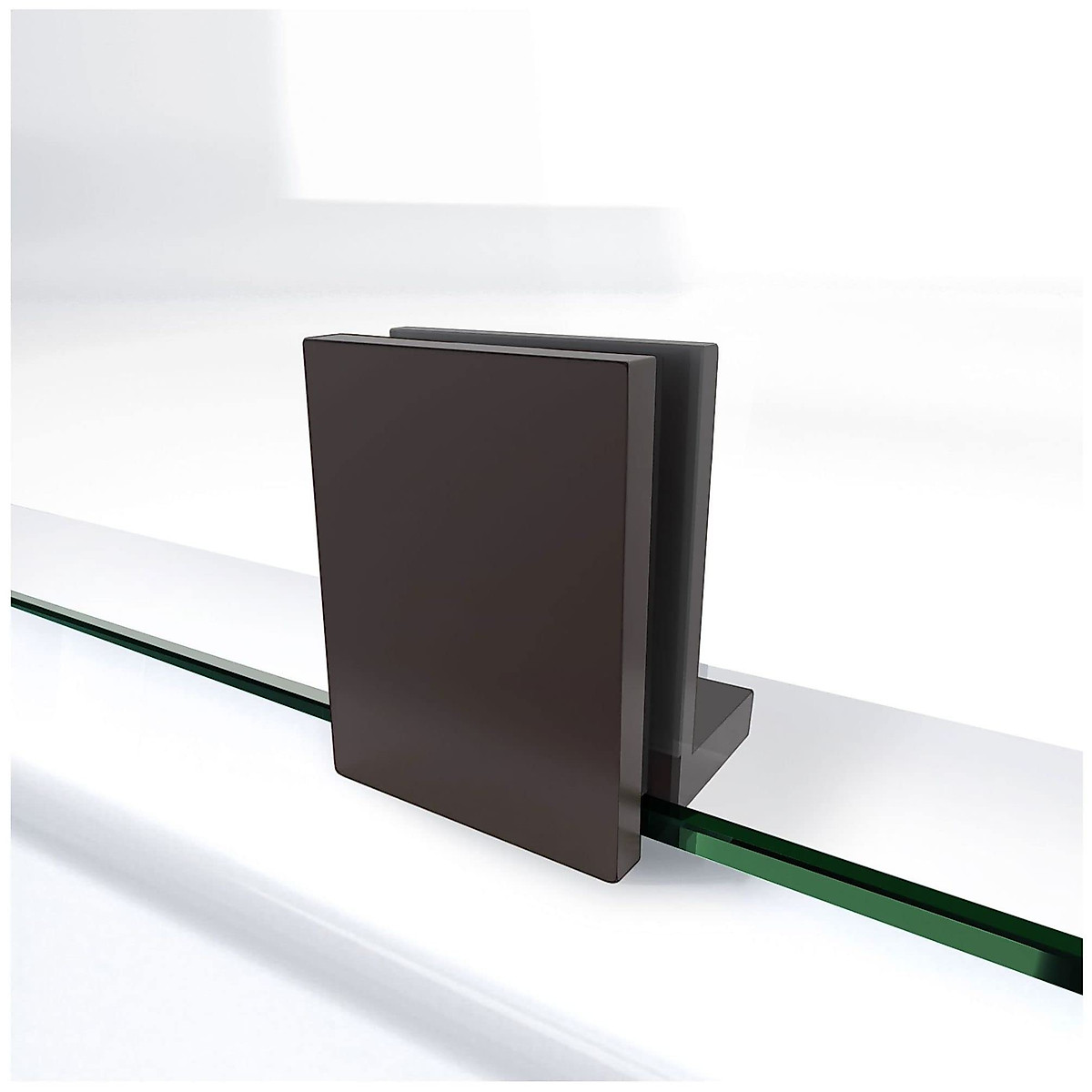 DreamLine Quatra Plus 34 in. D x 58 in. W x 72 in. H Frameless Hinged Shower Enclosure in Satin Black, SHEN-1434580-09