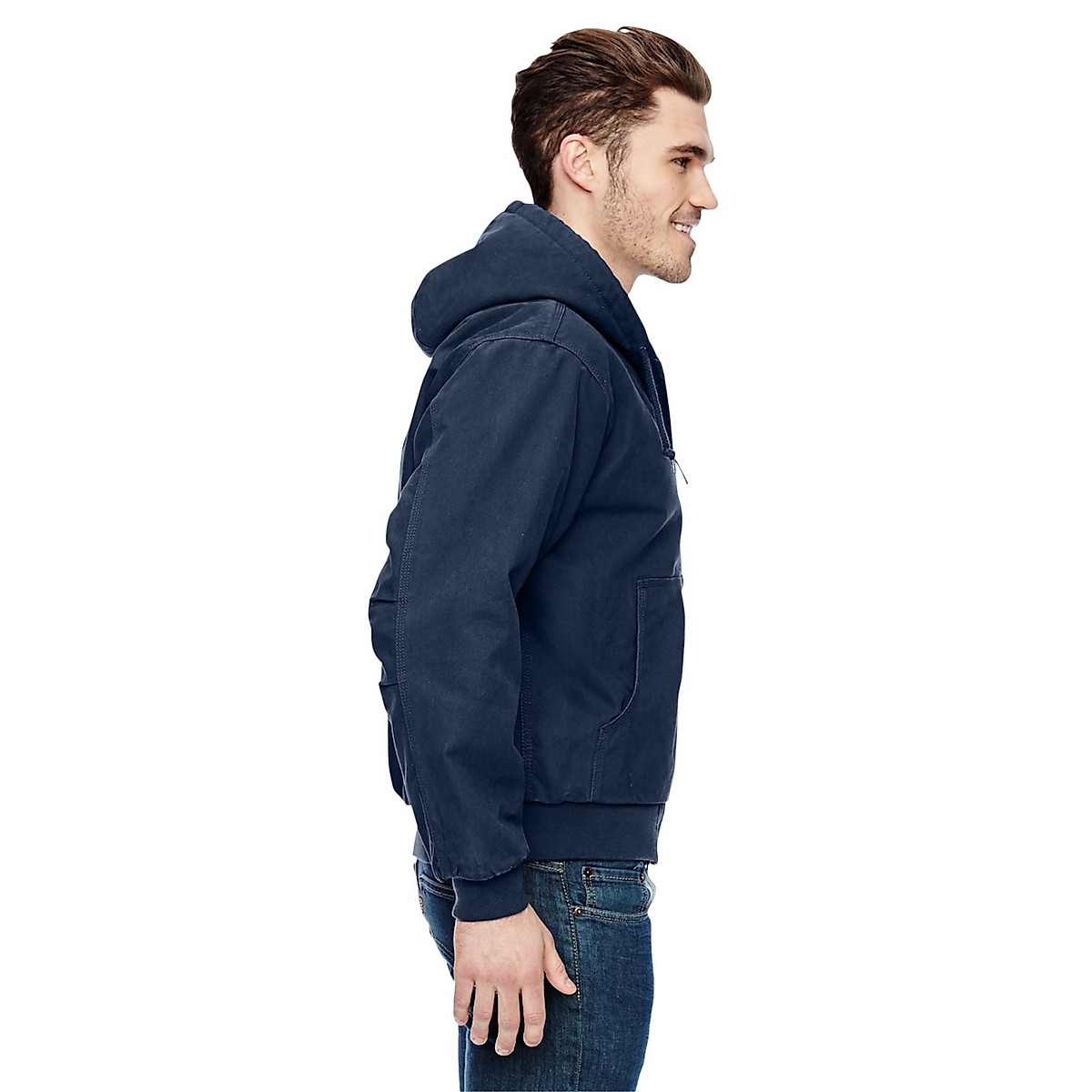 Dri-Duck Men's 5020 Cheyenne Hooded Work Jacket, Navy, XX-Large