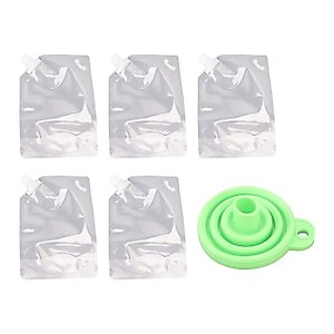 5Pcs Cereal Rice Storage Bag,Grain Sealed Storage Bag,Reusable Transparent Grain Storage Bag Airtight Grain Storage Containers with Lids for Rice Cereals Flour Nuts(1kg)