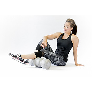Rollga STANDARD - The BETTER Foam Roller for Flexibility, Muscle Recovery, Back & Neck Massage, & Exercise (Silver)