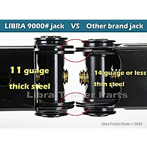Set 4 LIBRA 9K lb Heavy Duty 24" RV Trailer Camper Stabilizer Leveling Scissor Jacks w/Dual Power Drill Sockets & Complete Set of Mounting Hardware -Model# 26098