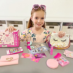 INNOCHEER Little Girls Purse, Play Purse for Little Girls, Unicorn Toys for Girls Age 4-6 6-8, Real Washable Kids Makeup Kit for Girl, Birthday Christmas Princess Gifts Toys for Girls 4-6 5-7 8-10