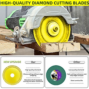 Cutting Disc, Cut Off Wheels 4 1/2 Inch with Conversion Gasket, 7/8" Arbor Angle Grinder Blades, Diamond Cutting Wheels for Angle Grinder for Smooth Cutting, Chamfering, Grinding of Materials.(3)