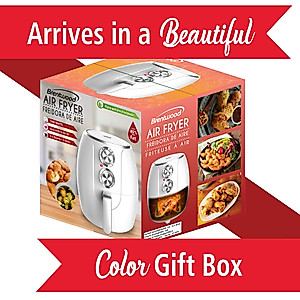Brentwood 3.2-Quart Small Electric Air Fryer, Timer & Temp. Control (white, silver), Normal, AF-300W