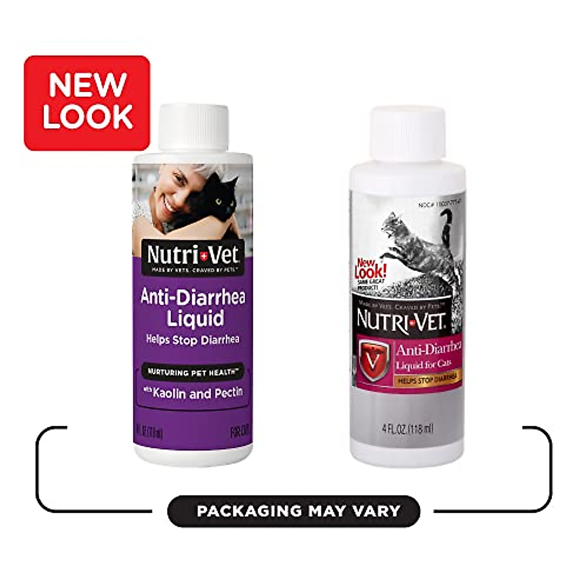 Nutri-Vet Anti-Diarrhea Liquid for Cats - Detoxifying Agent Works Against Bacterial Toxins - Helps Sooth Upset Stomach and Stop Diarrhea - 4 oz