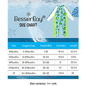 BesserBay Baby Girls Cute Tortoise Blue Swimwear One Piece Uv Protection Rashguard 6-12 Months