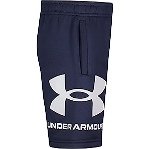Under Armour Boys Symbol Signature Terry Casual Shorts, Midnight Navy, 7 US