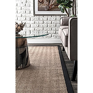 nuLOOM Lauren Casual Solid Area Rug, 3' x 5', Black