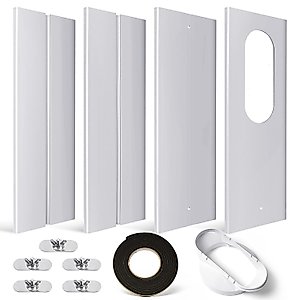 YoleShy Portable Air Conditioner Window Kit with Coupler Adjustable Window Seal for AC Unit, Sliding AC Vent Kit for Exhaust Hose, Universal for Ducting with 5.9 Inches Diameter