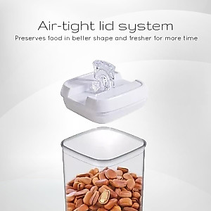 Ceybo Air-tight Stackable Food Storage Container Set, Leak Proof, Dishwasher Safe and BPA Free - White (7 Pcs)