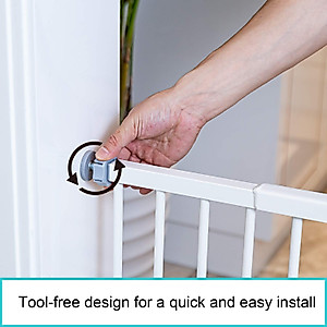 58-Inch Baby Gates Extra Wide - Baby Gates for Stairs,Dog Gates with Auto-Close,Includes 4-Inch, 8-Inch and 12-Inch Extension