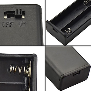 NC 6PCS for Microbit 3V AAA Battery Holder Case Cover Storage Box with ON/Off Switch PH2.0 JST Connector Male 5.5inch Cable Wire Leads for BBC Micro:bit