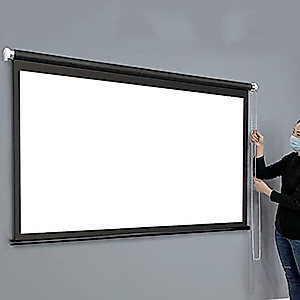 TOCTUS Indoor Projector Screen 60 Inch, Home Cinema HD Projector Screen Curtain Pull Down, Manual Movie Screen Portable Format 4: 3/16: 9, Hanging Screen for Office Projector ( Size : 60inch 16:9 )