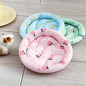 Summer Cooling Mat for Bird - Soft Round Breathable Summer Ice Pad Cushion with Waterproof Cover Non-Slip Back for Parrot Parakeet Macaw Cockatiels Conure Lovebird, Match with Cage
